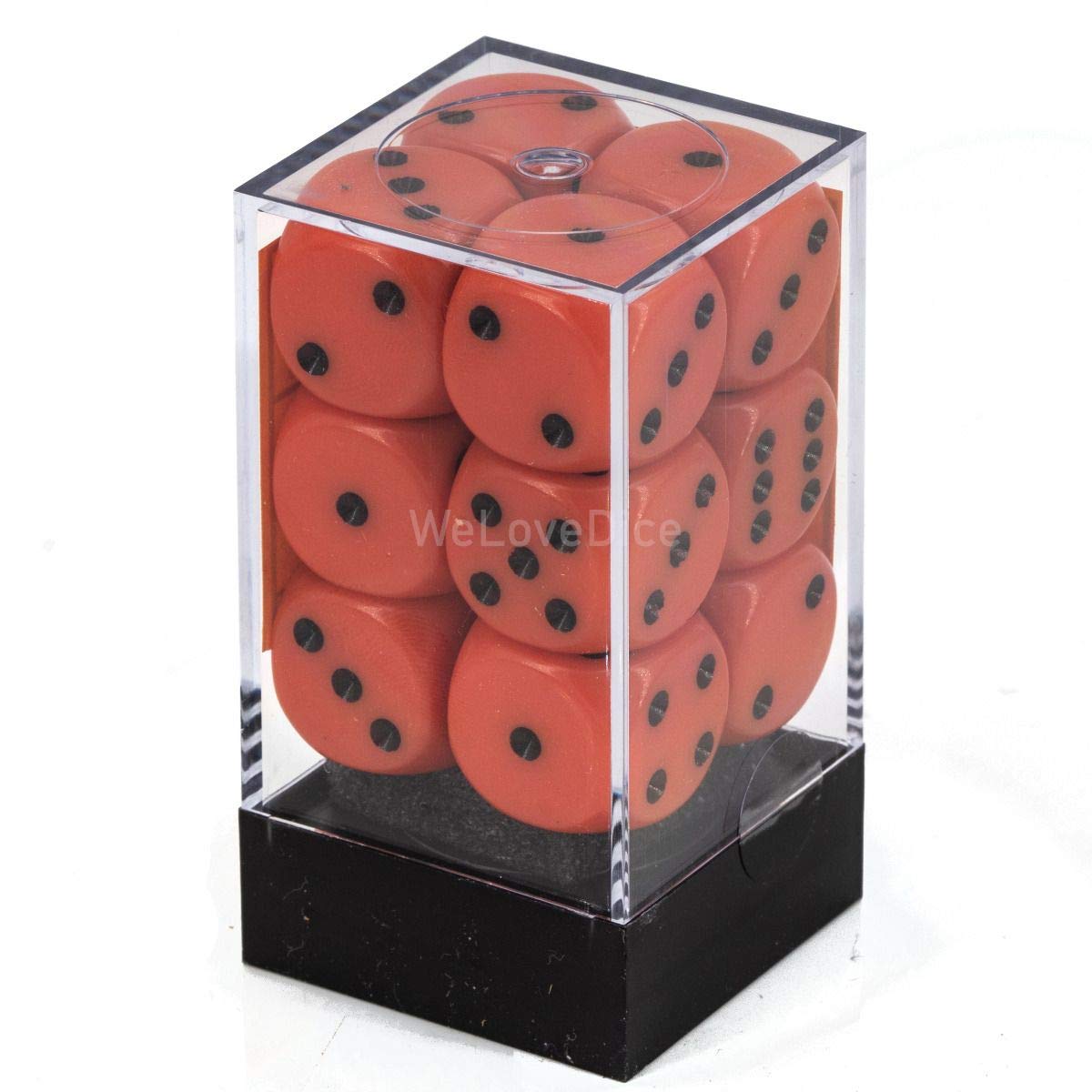 DND Dice Set-Chessex D&D Dice-16mm Opaque Orange and Black Plastic Polyhedral Dice Set-Dungeons and Dragons Dice Includes 12 Dice β D6, Various (CHX25603)
