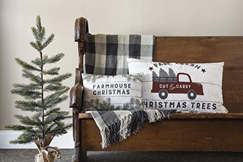 Primitives by Kathy 39798 Farmhouse Style Throw Blanket, 50 x 60-Inches, Buffalo Check