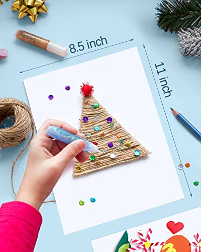 White Cardstock Paper 8.5 x 11, 60 Sheets 250g Premium White Card Stock Printer Paper, Heavy Construction Paper for card making, scrapbooking, craft