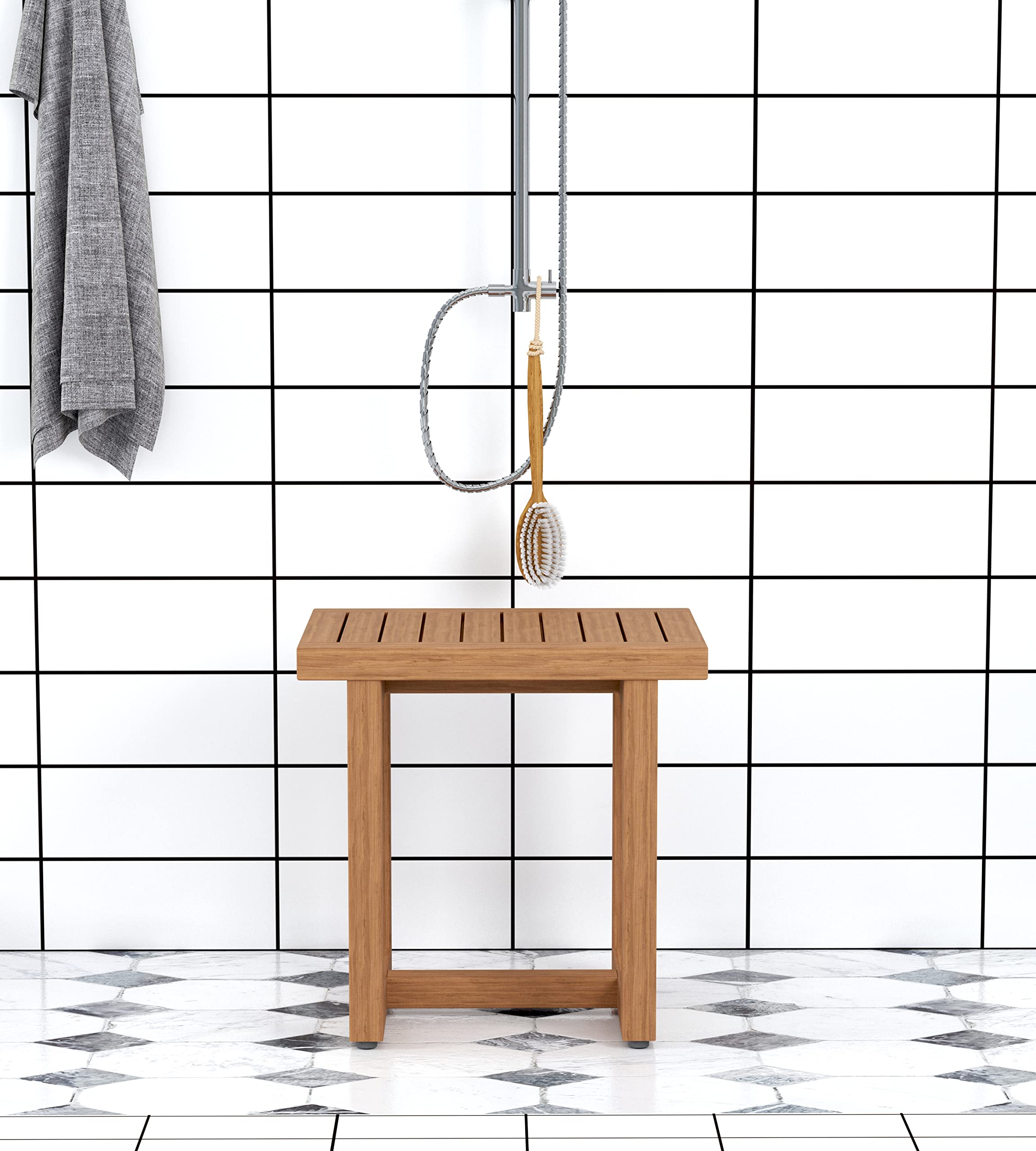 AquaTeak The Original 18" Spa Teak Shower Bench