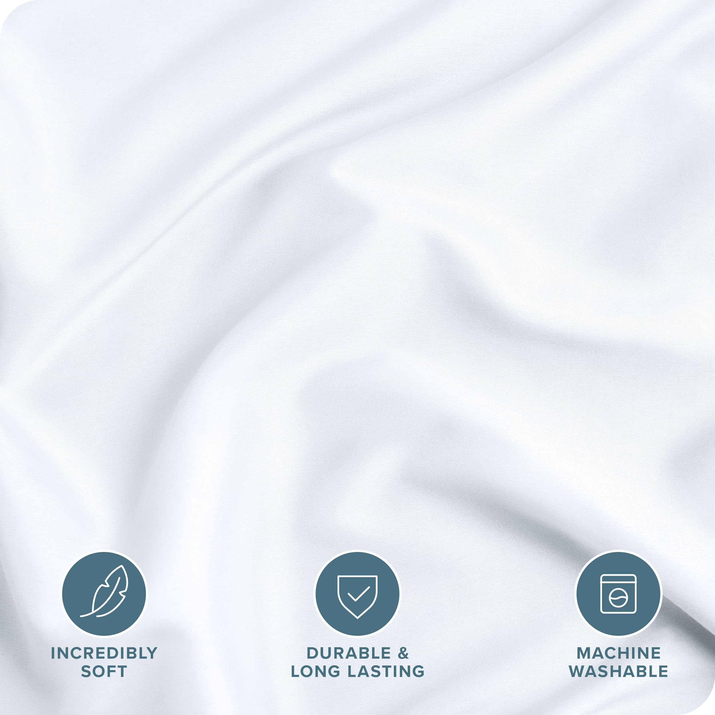Bare Home Bedding Duvet Cover Queen Size - Premium 1800 Super Soft Duvet Covers Collection - Lightweight, Cooling Duvet Cover - Soft Breathable Bedding Duvet Cover (Queen, White)