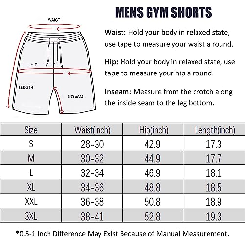 COOFANDY Men's 3 Pack Gym Workout Shorts Mesh Weightlifting Squatting Pants Training Bodybuilding Jogger with Pocket,Light Blue/White/Dark Grey,Medium