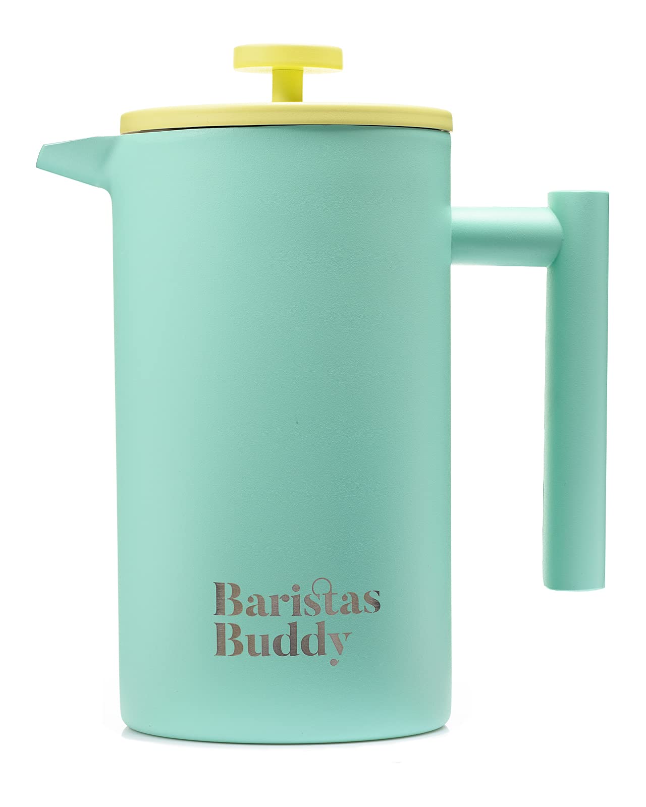 BaristasBuddy French Press Coffee Maker - Insulated, Stainless Steel Manual Coffee Makers For Home, Office Or Camping - Large 34oz Capacity For 4 Cups