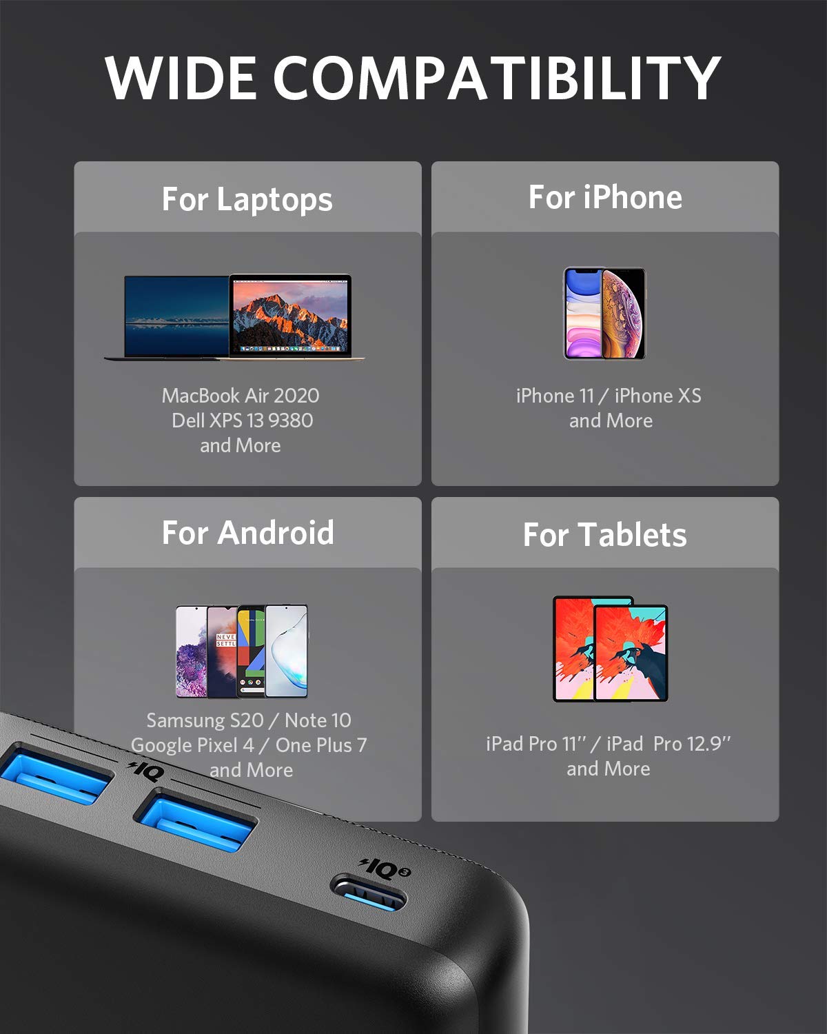 Anker PowerCore III 19,200mAh Huge Cell Capacity 45W Power Delivery Portable Charger for MacBook Air 2020, iPad Pro 11, iPhone 11/11 Pro/XS Max/X / 8, Samsung and More