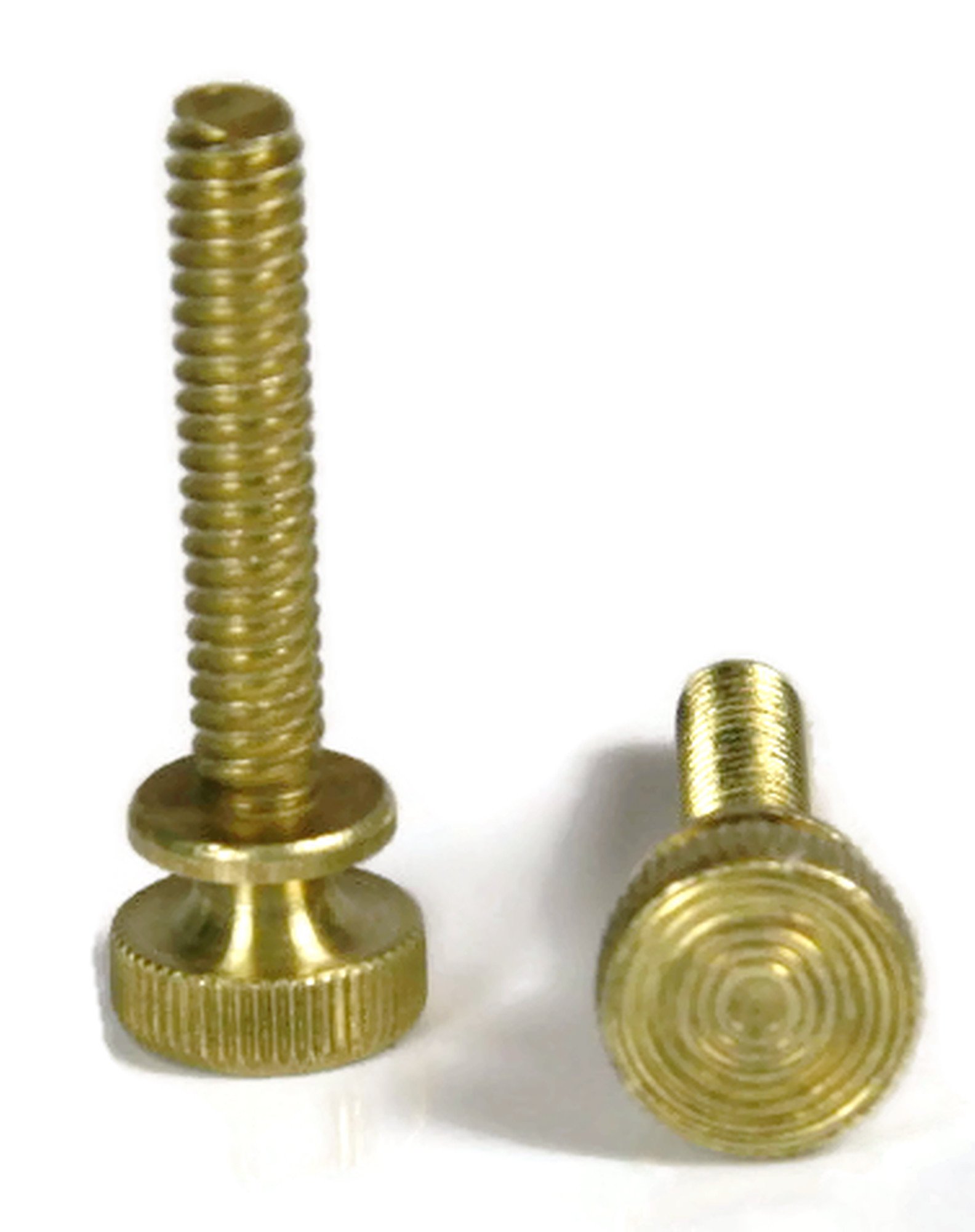 Knurled Head Thumb Screws - Solid Brass Machine Screws 1/4"-20 x 1/2 inch Qty 25