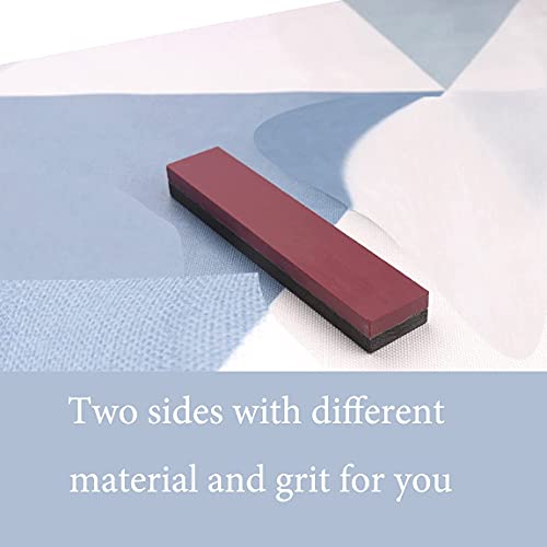 CBRIGHT Knife Sharpening Stone 1PC Whetstone 2 Sided 800#/3000Grit Combination Pocket-Sized Sharpening Stone, Fine Grinding Boron Carbide/Ruby Stone [3.94x0.79x0.39inch]