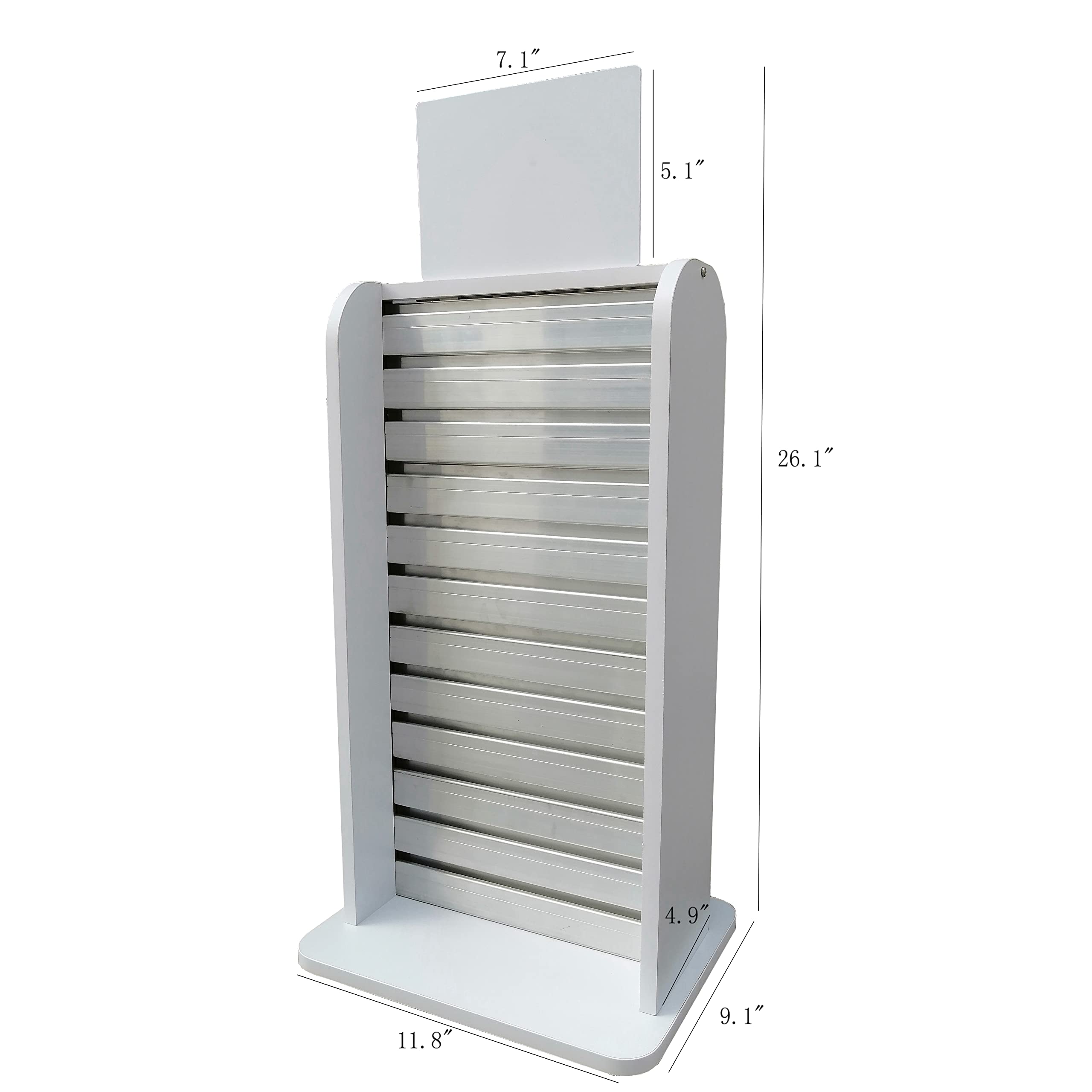 FixtureDisplays® White Slatwall Display Countertop Rack POP POS Retail Stand 11561