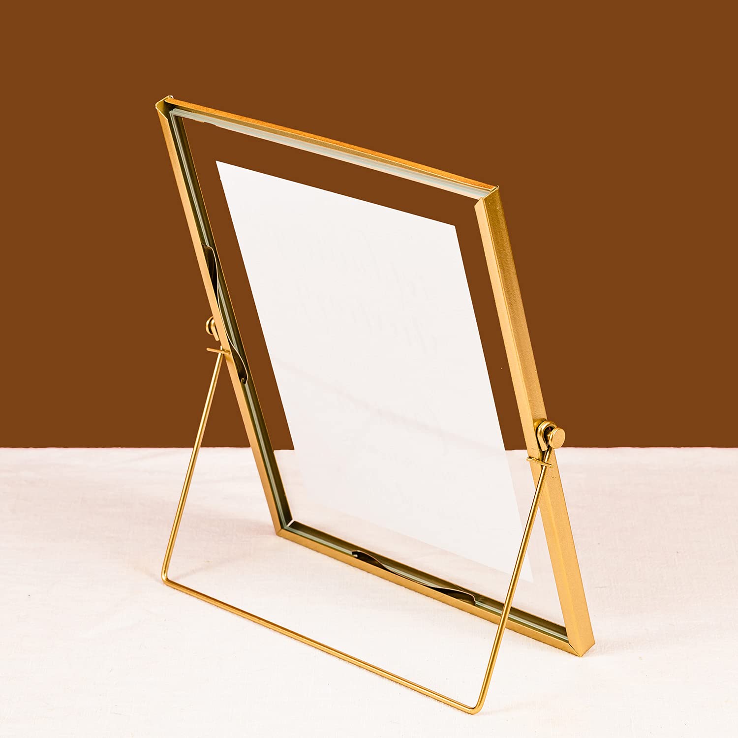 Calculs Wedding Memorial Table Sign | 10x8 inch Clear Floating Picture Frame with Removable Paper in Loving Memory Plaques Remembrance Art Table Decoration Gold