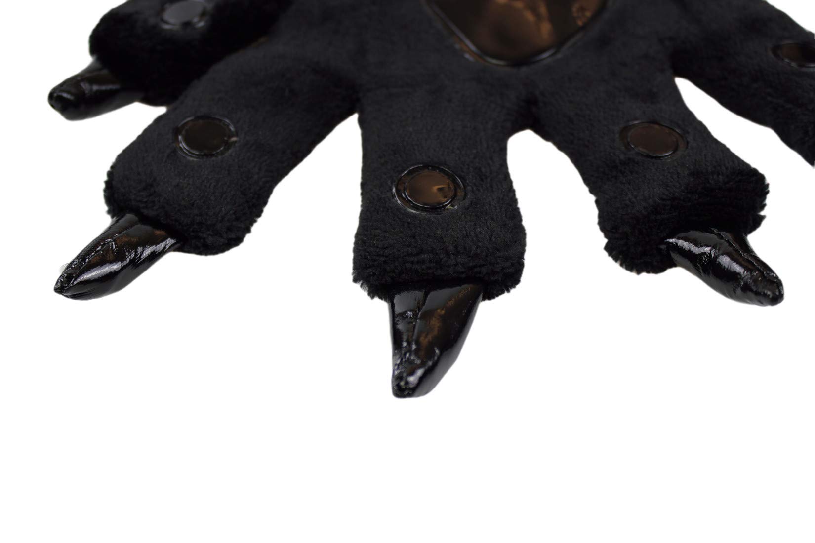 Akanbou Animal Paw Claw Hand Gloves Halloween Cosplay Costume Warm Plush Gloves (Yellow)
