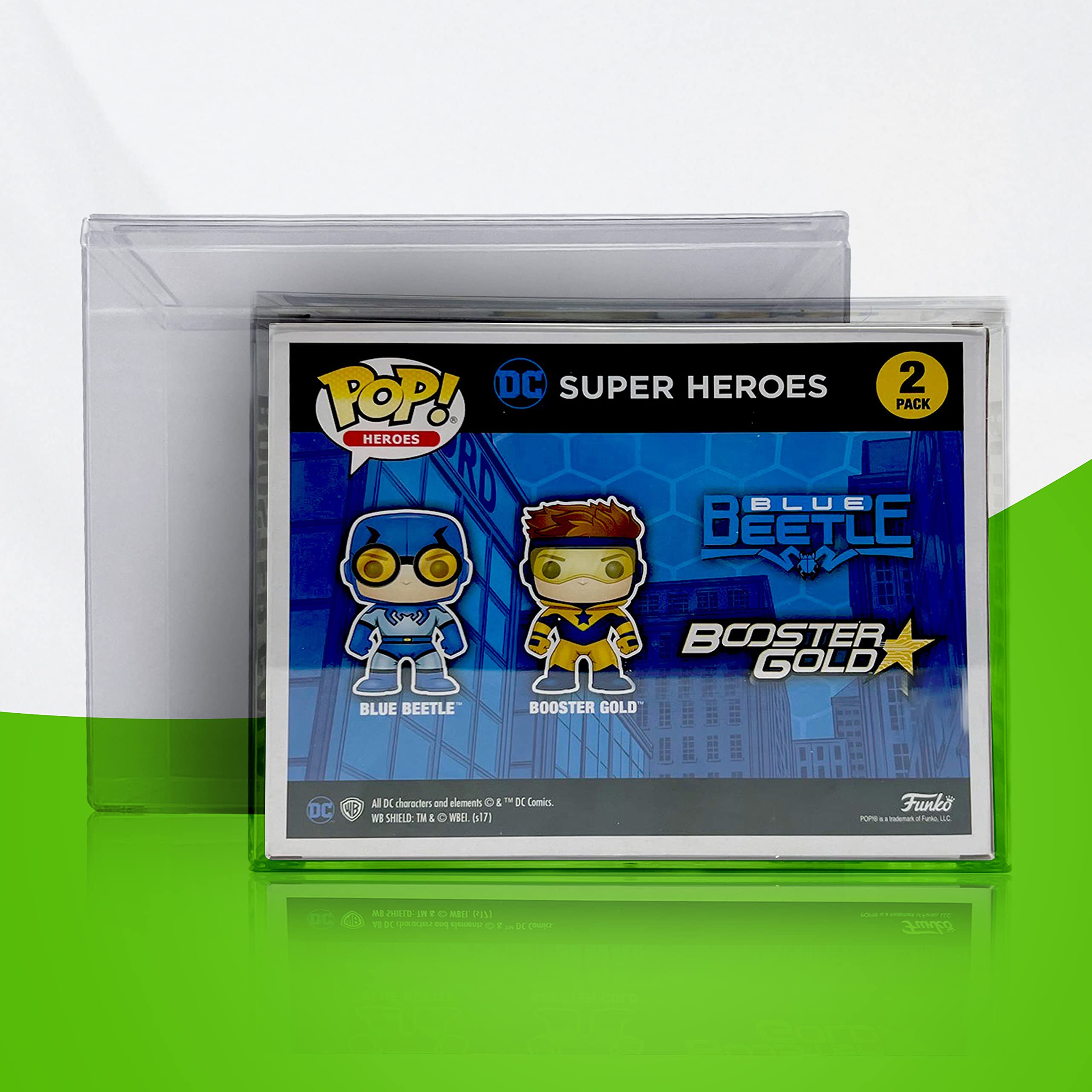 EcoTEK Protectors 2 Funko Pop Protector Hard Case - Crystal Clear, Pack of 2, Heavy Duty, Acid-Free Storage Box and Display Case with Film, Acrylic Protector (2 pcs)