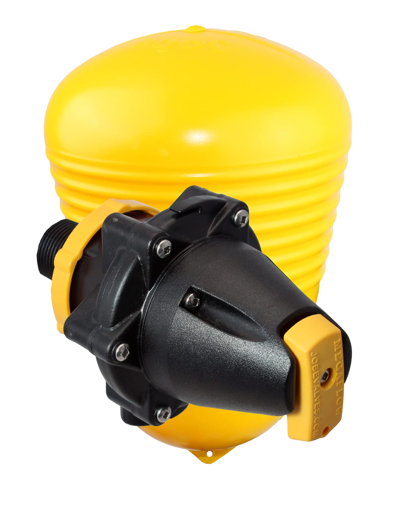 Jobe Valves Megaflow Valve with Short Tail, 3/4", Yellow/Black (Does NOT have Nut and Washer)