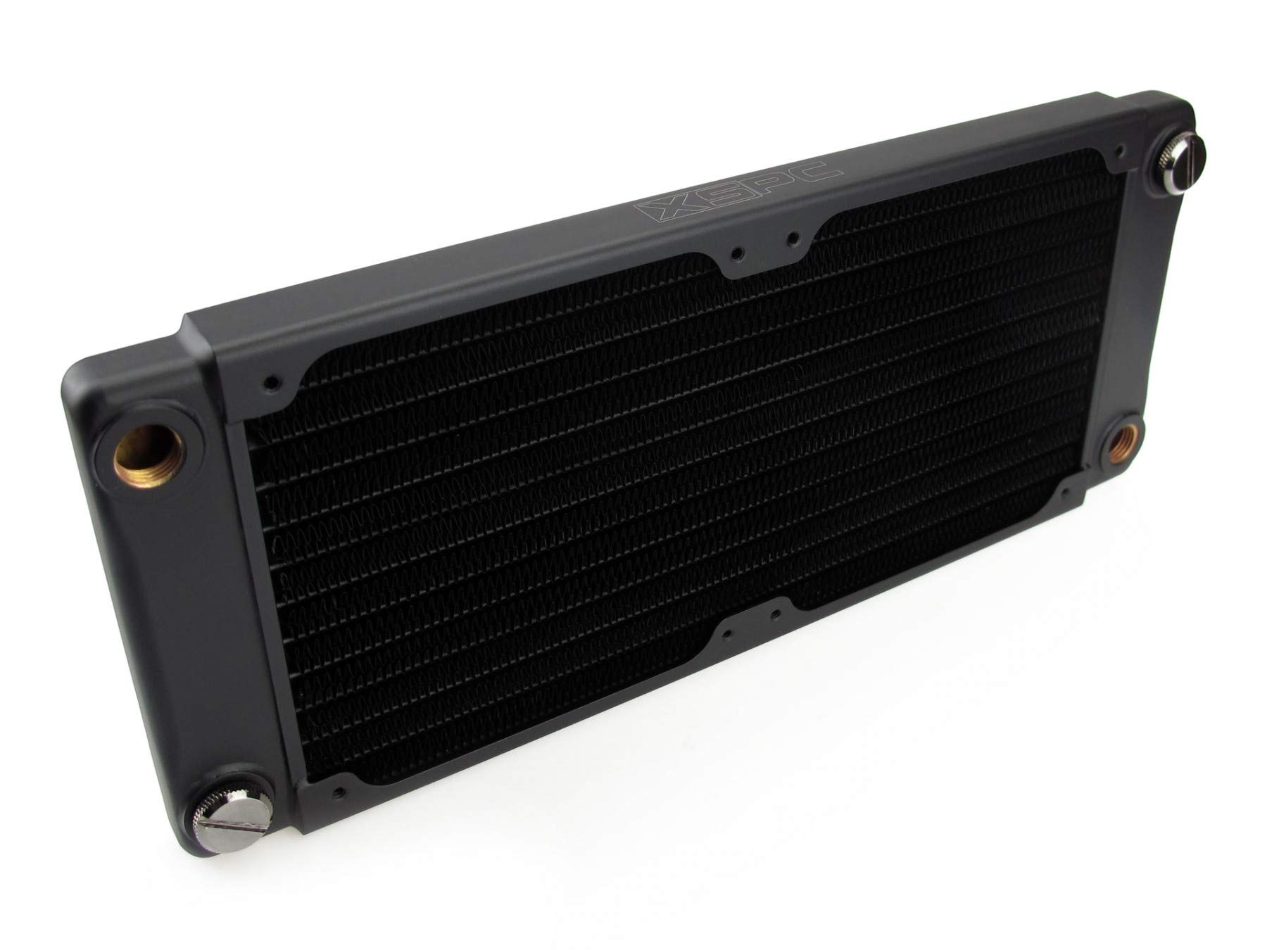 XSPC TX240 Crossflow Ultra Thin Radiator, 120mm x 2, Dual Fan, Black