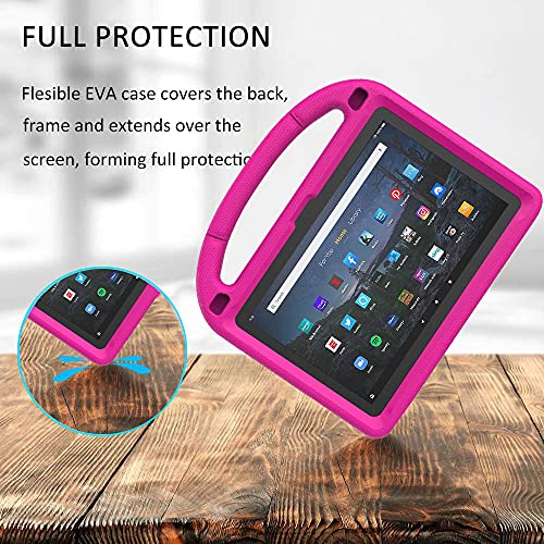Fire HD 10 & Fire HD 10 Plus Tablet Case for Kids(11th Generation, 2021 Release) - DICEKOO Lightweight Shockproof Kid-Proof Cover with Stand for Kindle Fire HD 10 Kids Tablet & Kids Pro Tablet - Pink