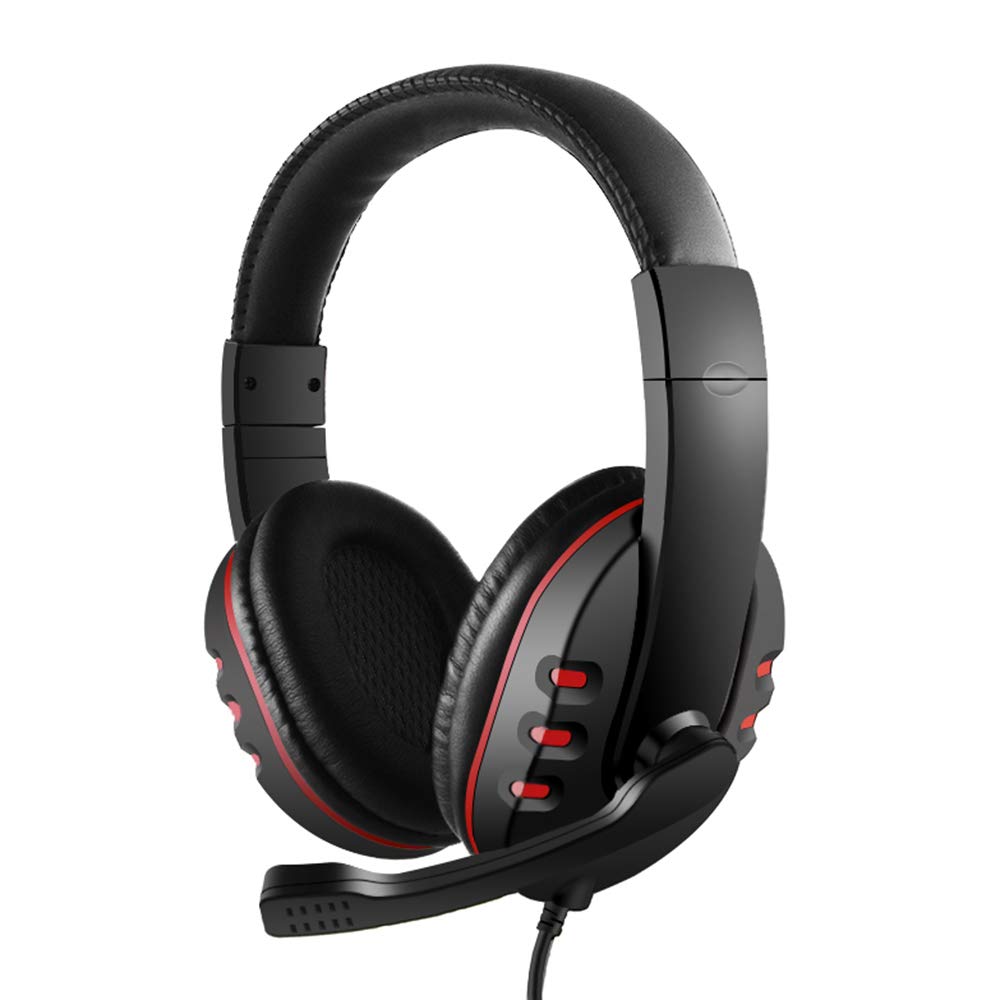 Docooler 3.5mm Wired Gaming Headphones Over Ear Game Headset Noise Canceling Earphone with Microphone, for PC Laptop PS4 Smart Phone