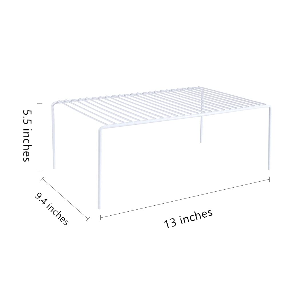 ARCCI Kitchen Cabinet Shelf Organizer Set of 4, Medium (13 x 9.4 inch) Rustproof Metal Wire Pantry Storage Shelves, Dish Plate Racks for Cabinets, Freezer, Counter, Cupboard Organizers and Storage
