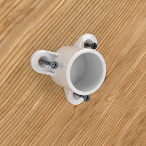 FORMUFIT F034ECT-WH-10 3/4" Furniture Grade Table Screw Cap in White, 1.05" ID, PVC (Pack of 10)