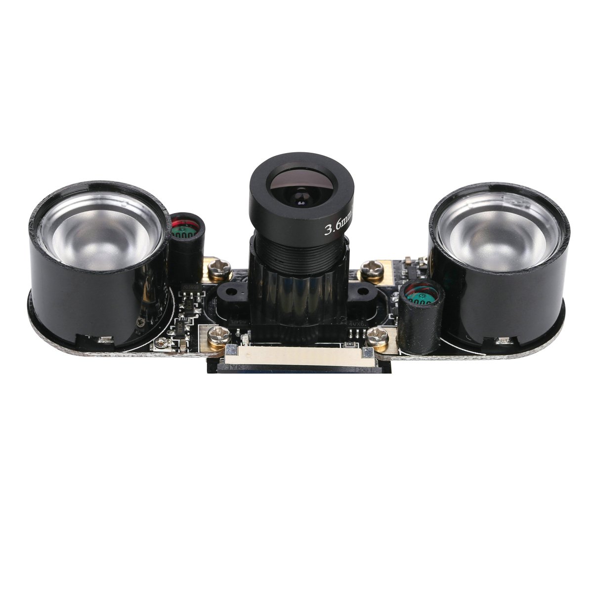 Unistorm Raspberry Pi Zero W Camera Module Night Vision with 3.6mm Adjustable Focal Length 2pcs IR Sensor LED Light Raspberry Pi Zero Adjustable Camera