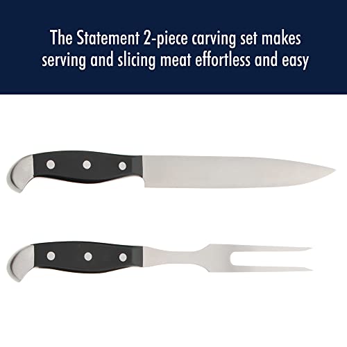 HENCKELS Statement Razor-Sharp 2-pc Carving Set, German Engineered Informed by 100+ Years of Mastery, Black/Stainless Steel