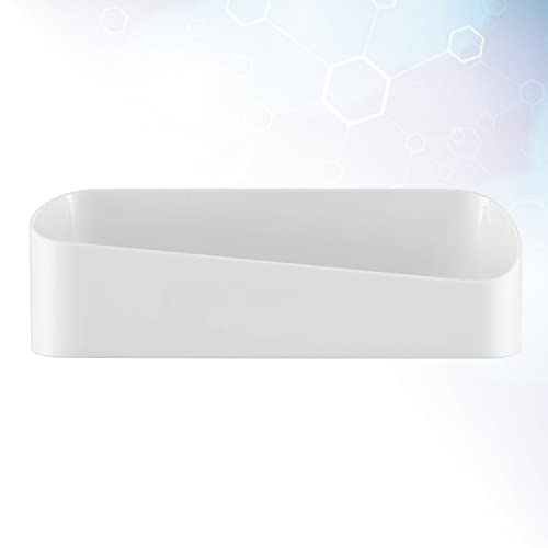 Cabilock Shower Shelves White Shower Free Room Shelf Organizer Basket Soap Shape for Adhesive Mounted Plastic Drill Geometric Kitchen Holder Bathroom Storage Wall Shampoo Caddy Rack Wall Hangings