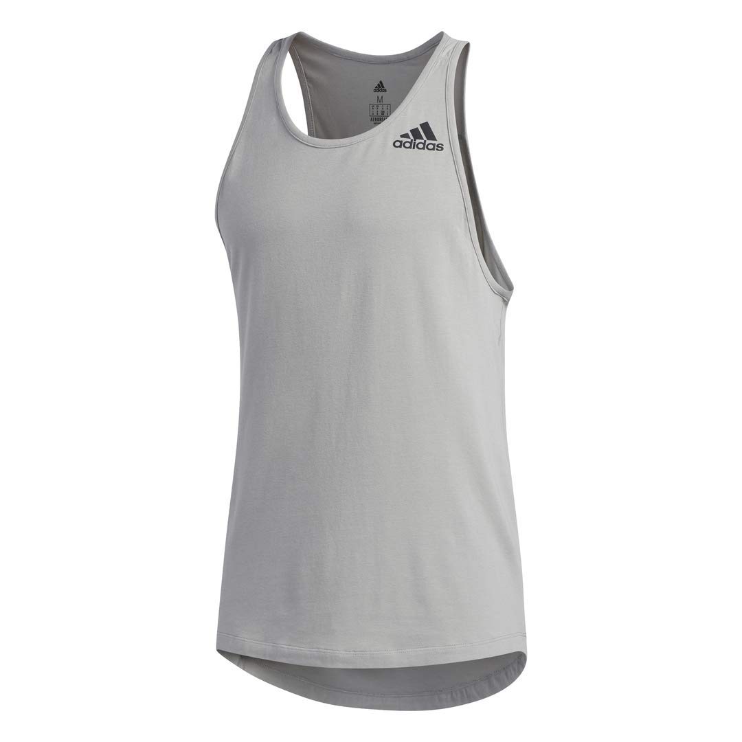 adidas Men's City Base Tank Medium Gray Heather/Solid Gray XX-Large