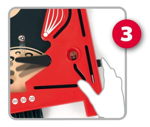 BRIO 34017 Pinball Game - Classic Vintage Arcade Style | Engaging Brain Game for Kids and Adults | Ideal Gift for Ages 6 and Up, Red