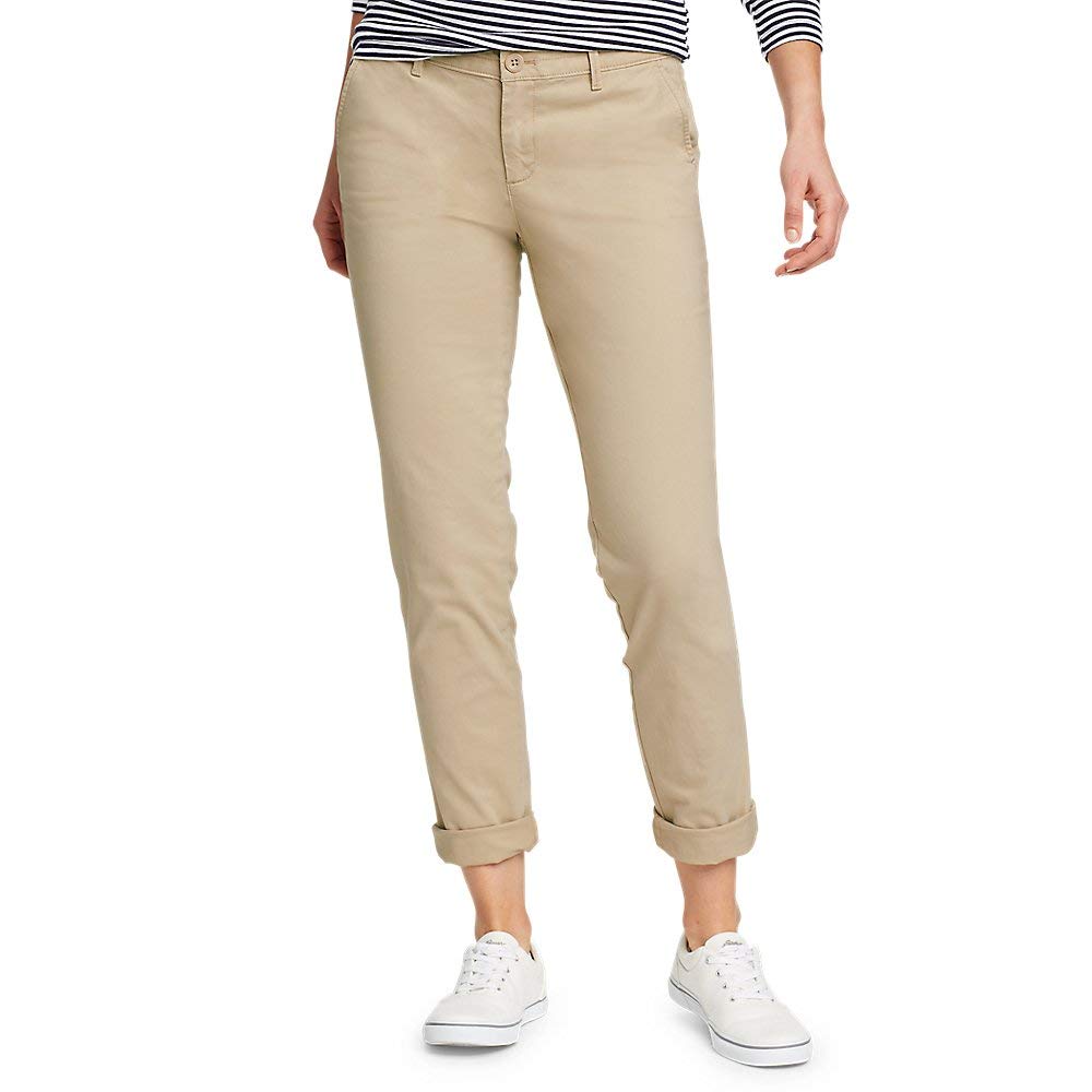 Eddie Bauer Women's Legend Wash Straight Chinos, Cloud, 10
