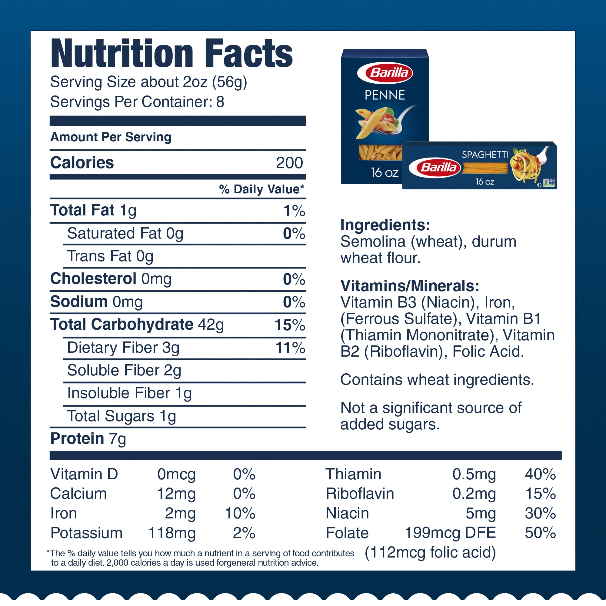 Barilla Penne Pasta & Spaghetti Pasta Variety Pack, 16 oz. Boxes (Pack of 8) - Non-GMO Pasta Made with Durum Wheat Semolina - Kosher Certified Pasta