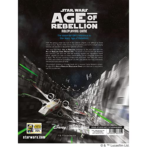 EDGE Studio Star Wars Age of Rebellion Game Master's Kit | Roleplaying Game | Strategy Game for Adults and Kids | Ages 10+ | 2-8 Players | Average Playtime 1 Hour | Made