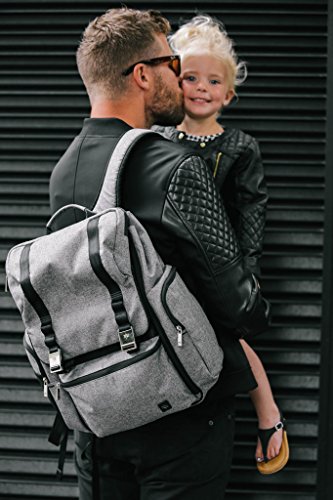 JuJuBe Hatch Durable Traveler/Diaper Dad Bag, XY Collection - Gray Matter