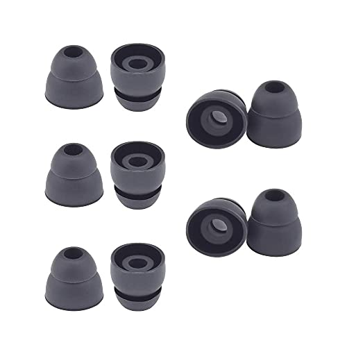 Toeasor 10pcs Double Flange Earbuds Replacement Tips Eargels Silicone Ear Tips Compatible with Beat by dr dre Powerbeats 2 Powerbeats2 Wireless Stereo Earphones