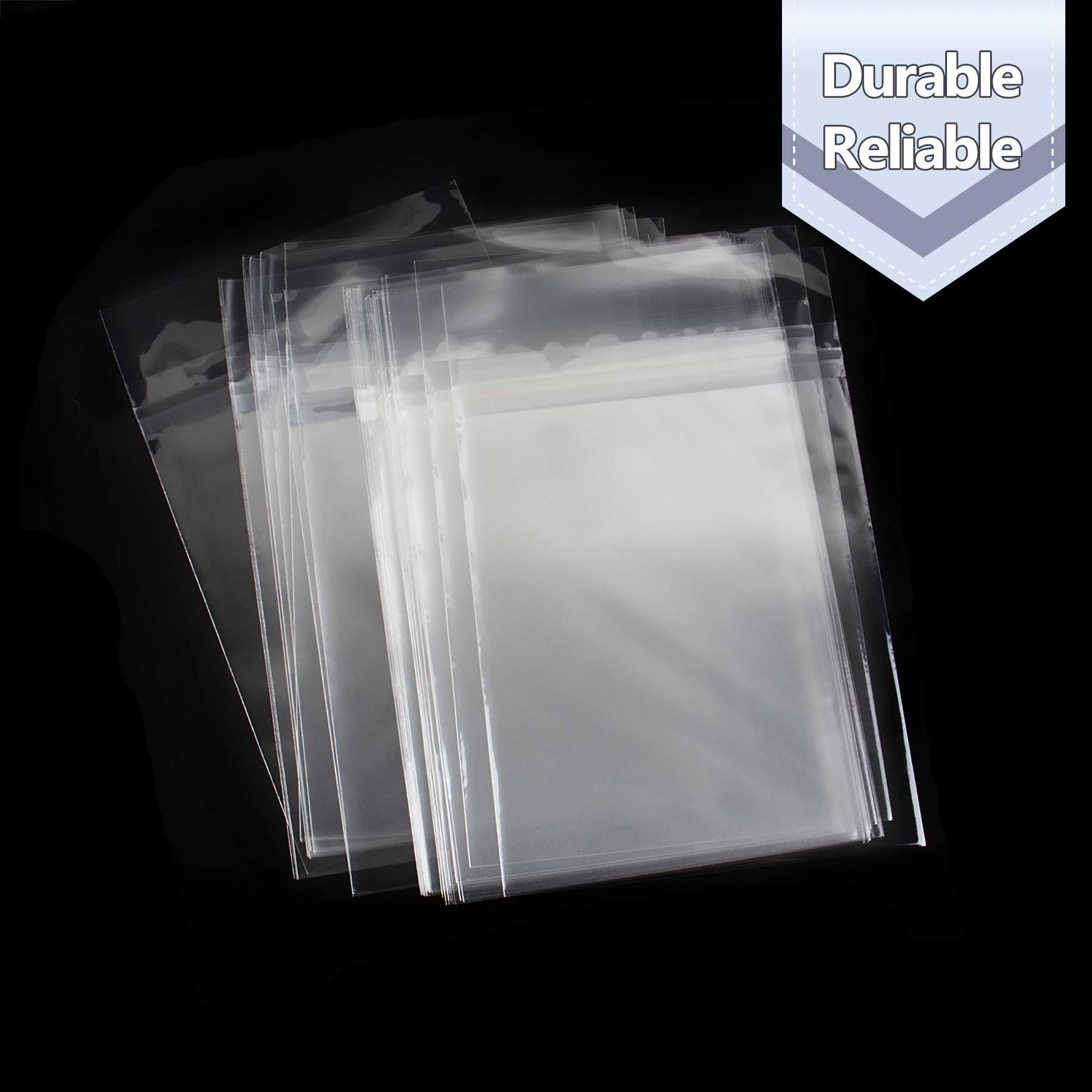 Golden State Art, 100 5 1/4 X 7 1/8 Clear Bags for 5x7 Photo Mats