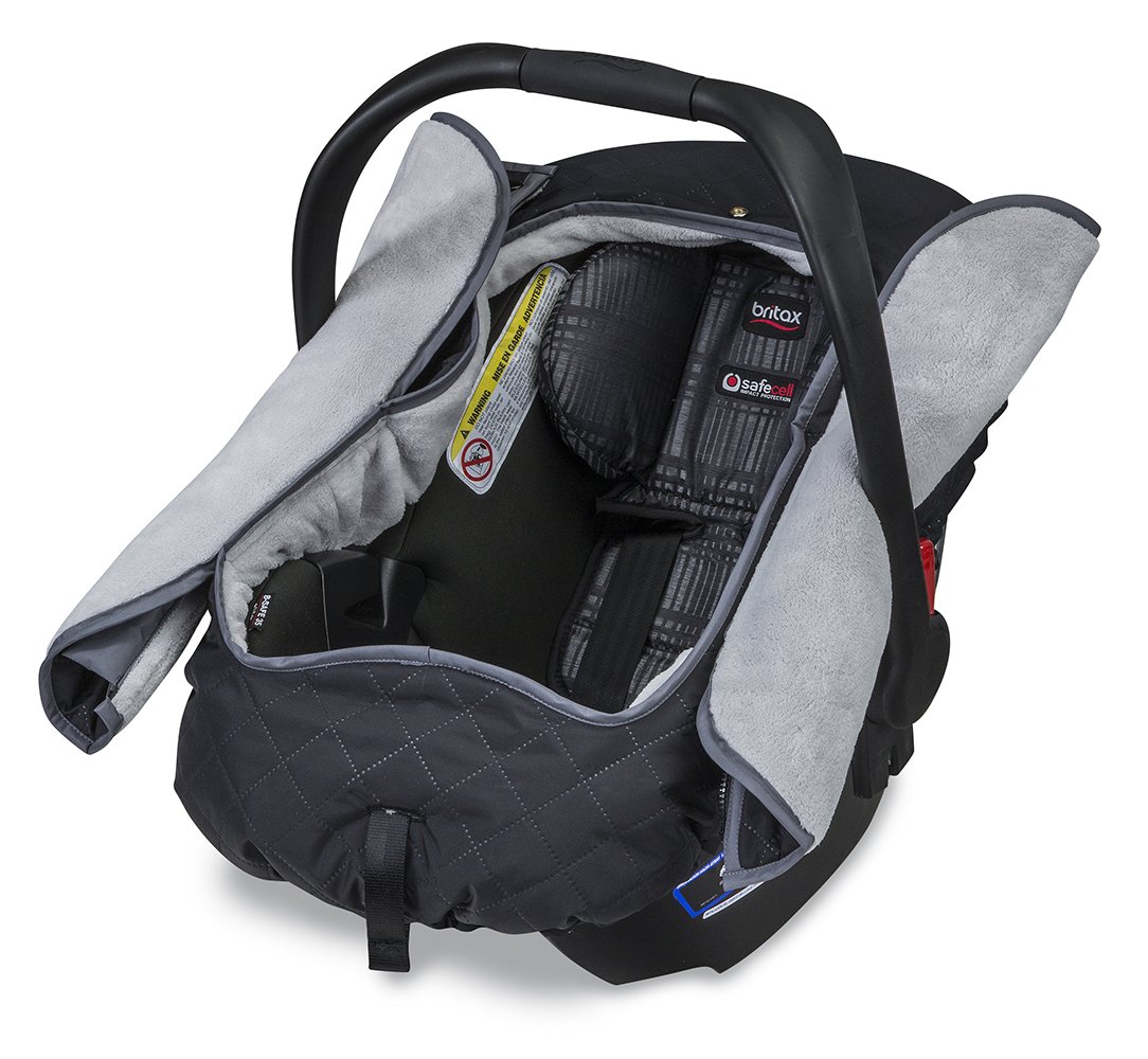Britax B-Warm Insulated Infant Car Seat Cover, Machine Washable, Polar Mist
