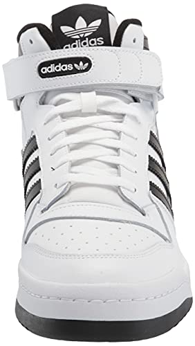 adidas Men's Forum Mid Sneaker, White/Black/White, 9