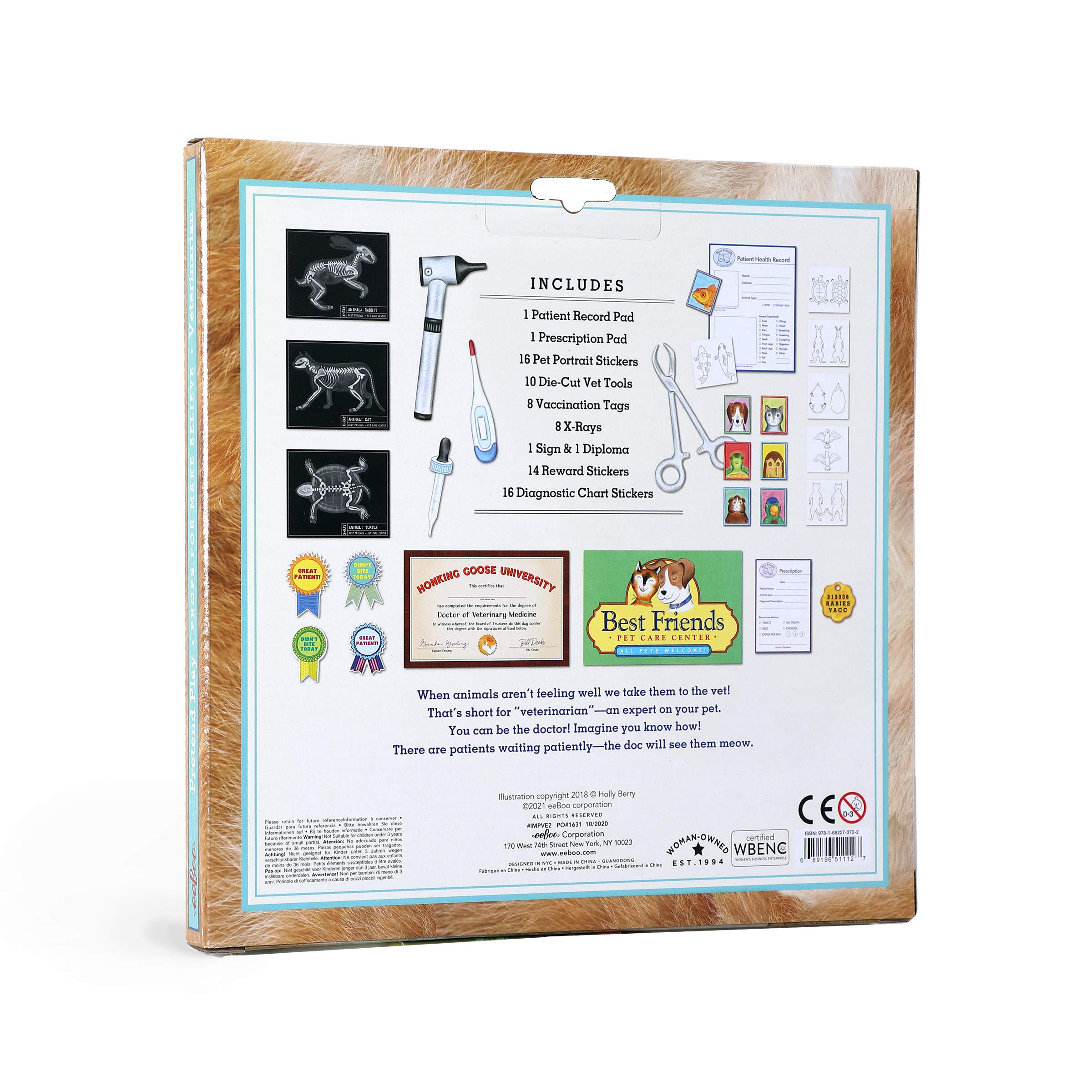 eeBoo: Veterinarian Pretend Play Set, Promotes Creativity and Imagination Development, Props for Make Believe, Allows for Imagination and Creativity, Perfect for Ages 3 and up