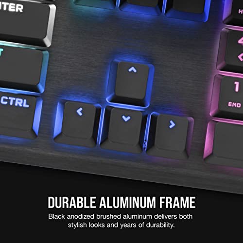 Corsair Wired K60 RGB Pro Mechanical Gaming Keyboard - CHERRY Mechanical Keyswitches - Durable AluminumFrame - Customizable Per-Key RGB Backlighting, Black