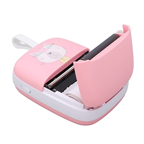 AURORAGRACE Mini Pink Portable HD Mobile Phone Thermal Printer for Office Labels Text Printing Work Plans Memo Lists Daily Calendars Meeting Notes