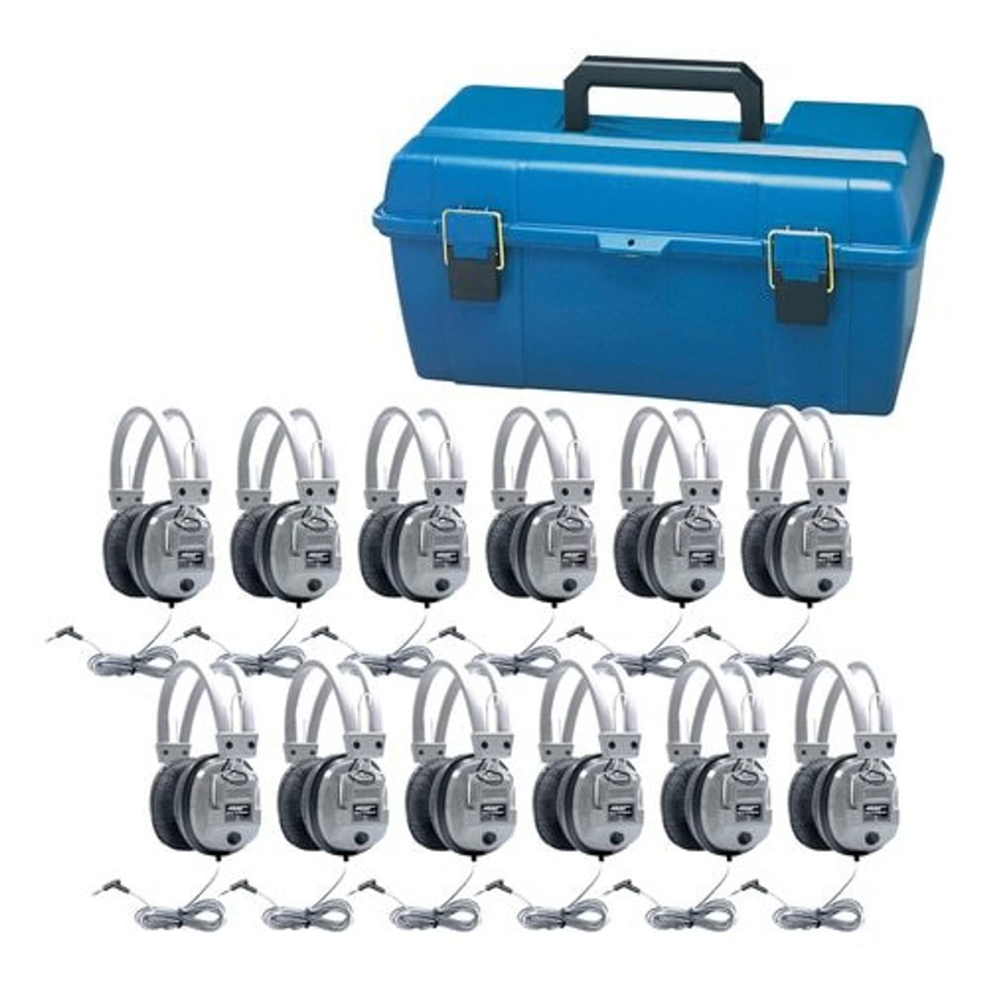 Hamilton Buhl Lab Pack, 12 SC7V Deluxe Headphones in a Carry Case