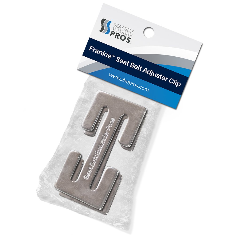 Frankie Seat Belt Adjuster - Pack of 6 - Super Sturdy and Durable - Won't Break Even After Decades of Use Unlike Flimsy Plastic Items - Stops Seatbelt from Strangling/Choking You, Breathe Again