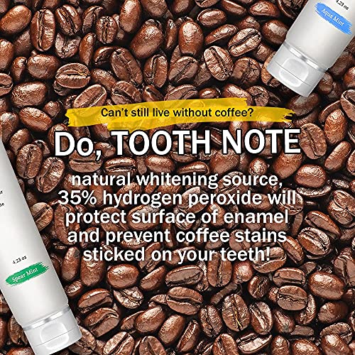 Toothnote Teeth Whitening Fluoride-Free Toothpaste for Sensitive Teeth, Whiten Tooth Enamel, Dry Mouth, Bad Breath, Muddy Taste - Helps Fresh Breath, Natural Oral Care (1 Aqua Mint)