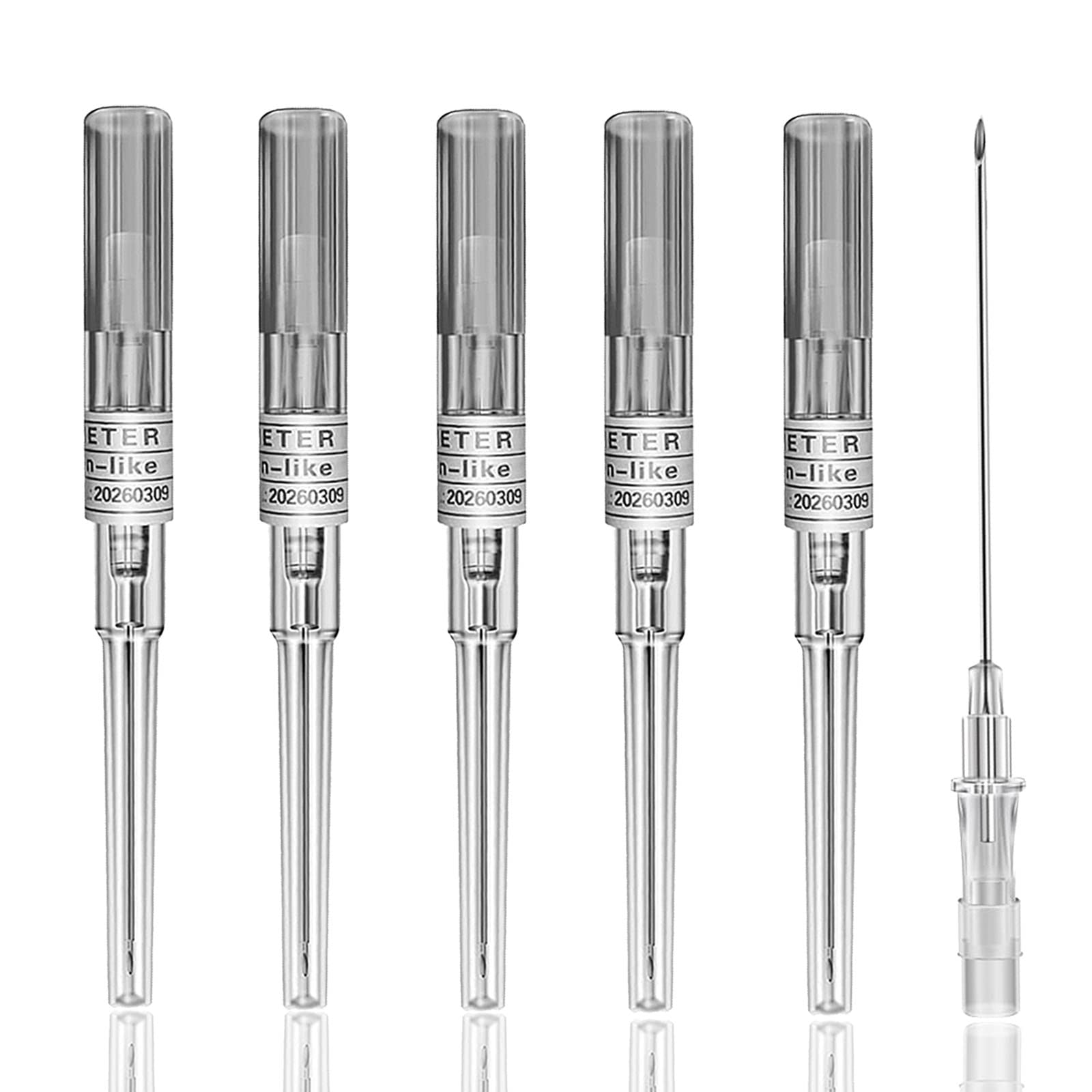 Sotica 5pcs Ear Nose Piercing Needles 16G IV Catheter Needles Cannula Body Piercing Needles Hollow Needles Kit For Belly Navel Nipple Piercing Stainless Steel Piercing (16G)