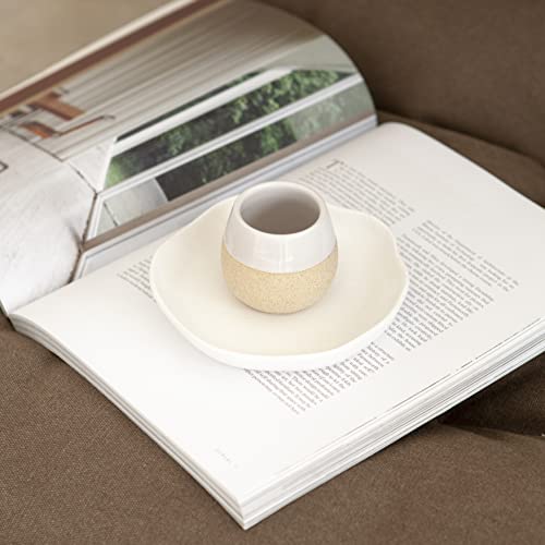 Ceramic Espresso Cups Set of 4 - 2.7oz - Espresso Coffee Mugs for Nespresso Cups - Espresso Glasses - Demitasse Cups - Tazas de Cafe - Espresso Accessories - Expresso Coffee Cup for Espresso Machine