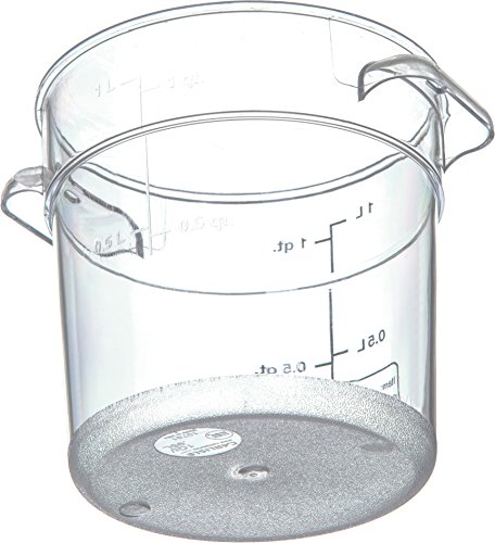Carlisle FoodService Products 1076107 StorPlus Polycarbonate Round Container, 1 Quart Capacity, Clear (Case of 12)