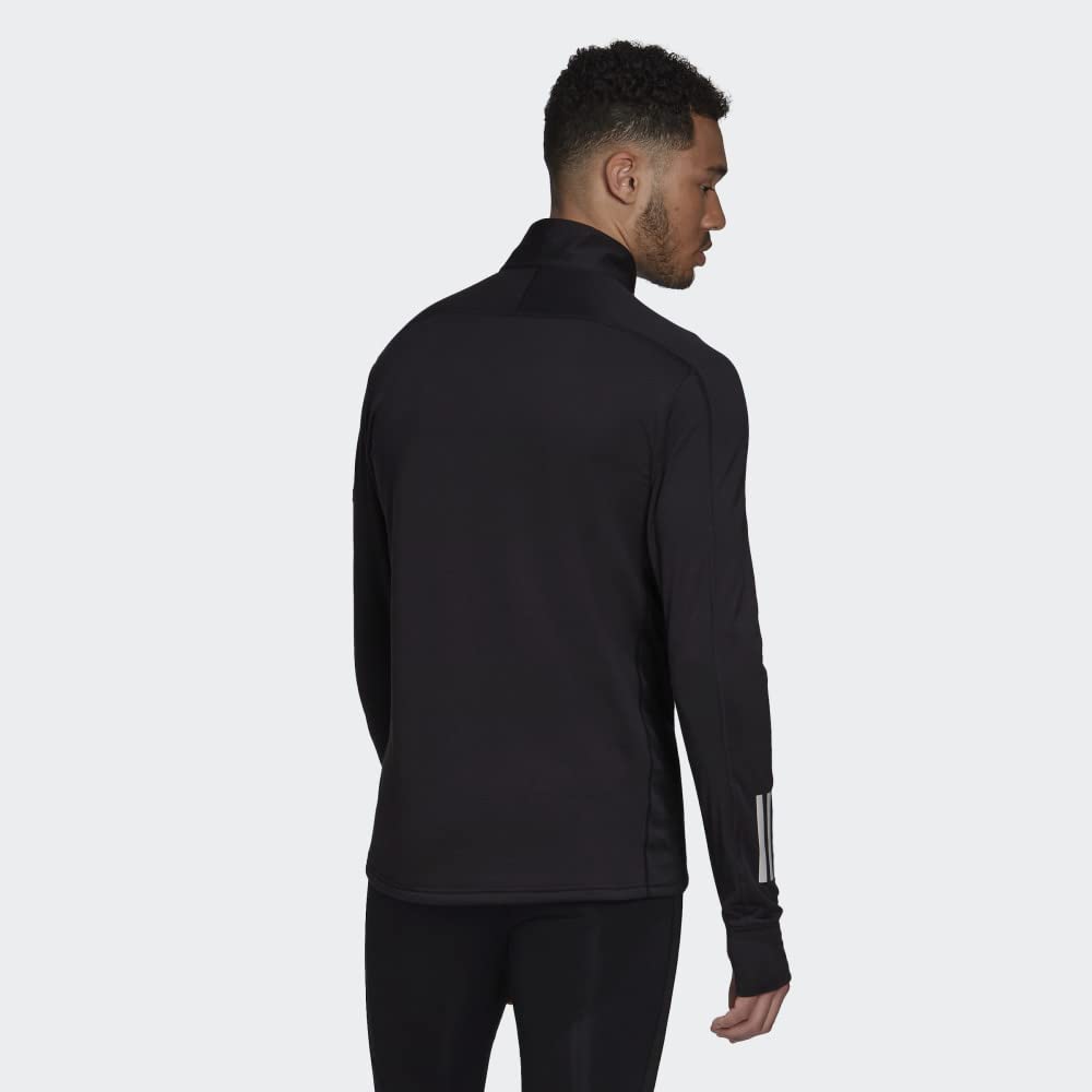 adidas Men's Own The Run 1/2 Zip Warm Sweatshirt, Black, X-Large