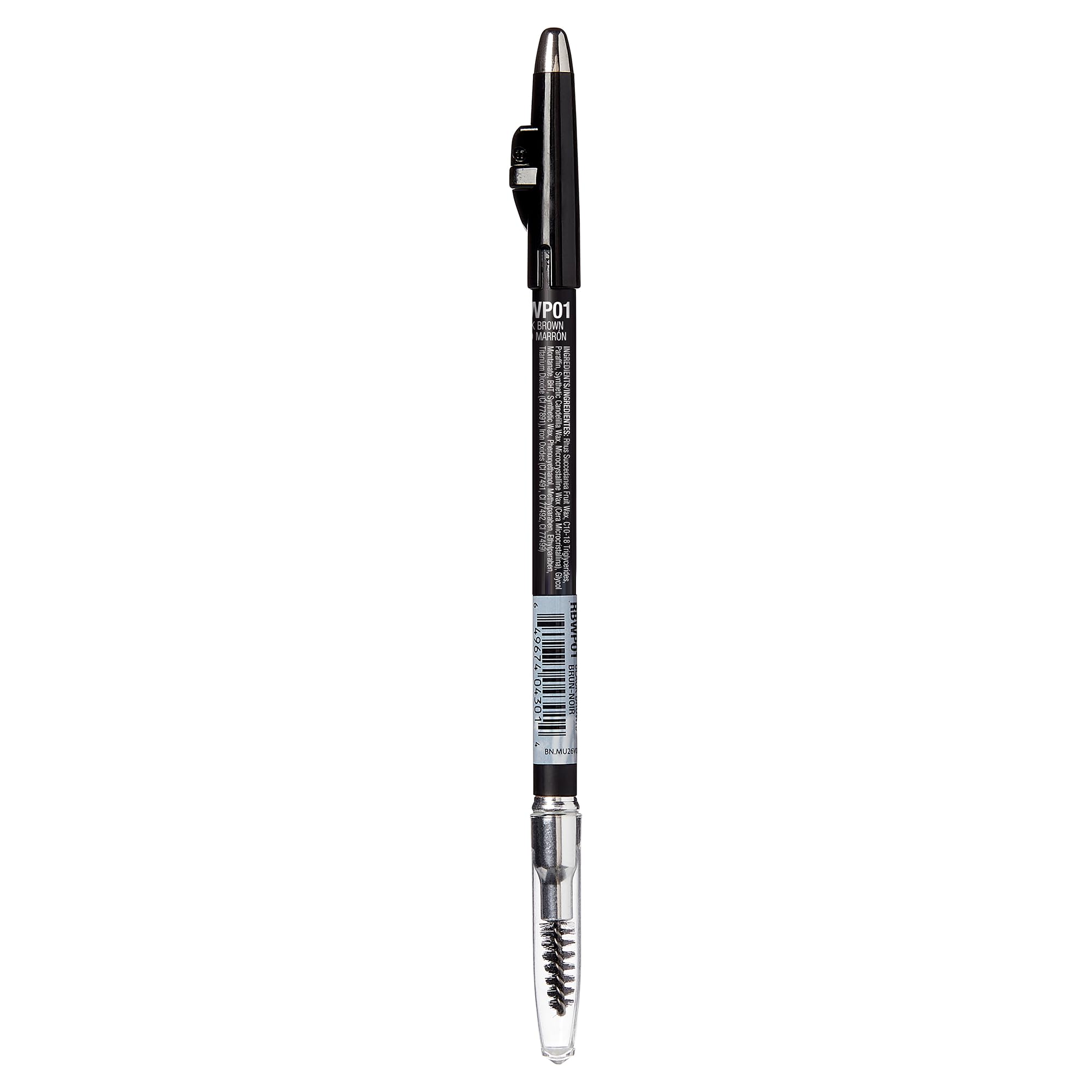 Ruby Kisses GoBrow Eyebrow Pencil, Sharpenable, Longwear, Long Lasting Eyebrow Wooden Pencil for Natural-Looking Brows 3 PACK (Black Brown)