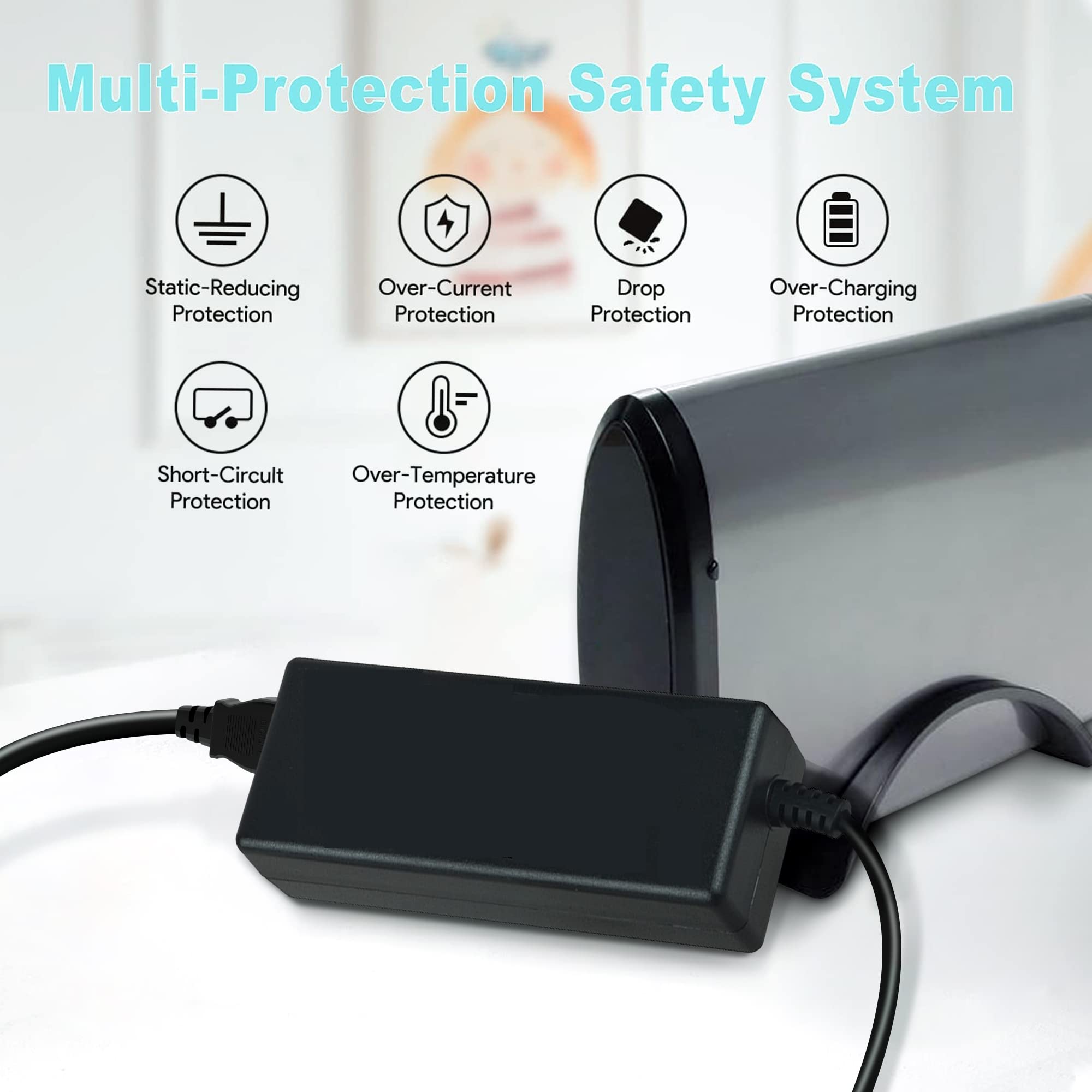 SLLEA AC Adapter for EPSON TM-U295 TMU200PB POS Printer Charger Power Cord PSU