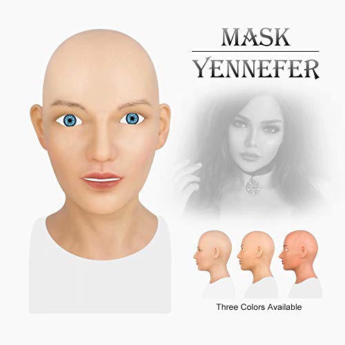 GOSHIMER Alice Silicone Female Mask Halloween Headwear Mask For Crossdressers Cosplay Crossdressing