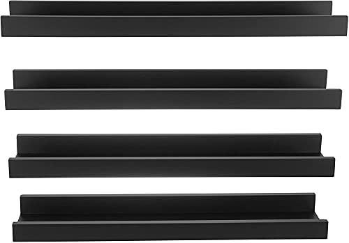 kieragrace FN00298 Modern Floating-Shelves, Set of 4, Black