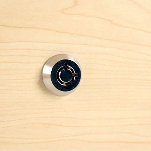 FJM Security 2400AL-KA Tubular Cam Lock with 1-1/8" Cylinder and Chrome Finish, Keyed Alike