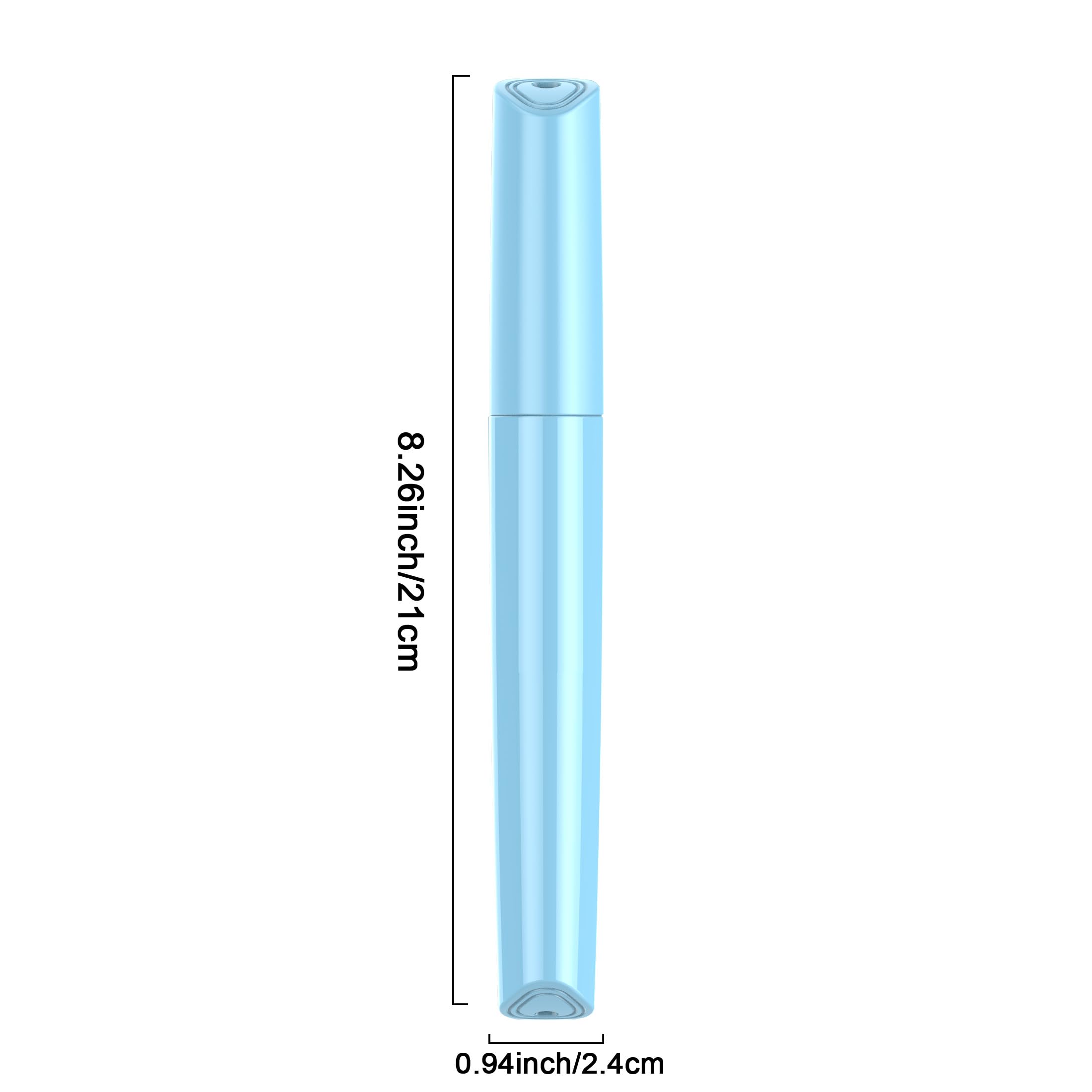 Travel Toothbrush Case Plastic Container Box Breathable Design with Air Hole More Toothbrush Tube for Home Daily Office Business Use (Light Blue)