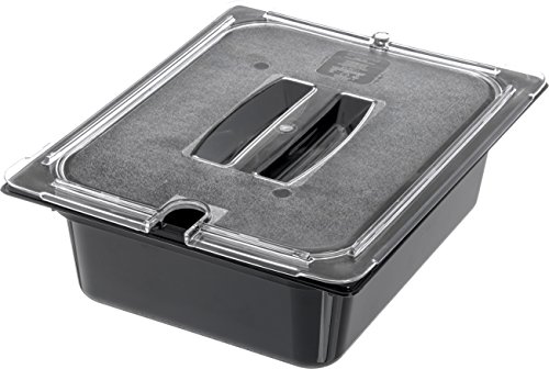 Carlisle FoodService Products 10231U07 StorPlus Half Size Polycarbonate Universal Handled Notched Food Pan Lid, Clear
